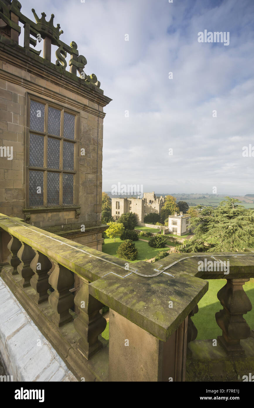 View of the ruins of Hardwick Old Hall (not National Trust), from the ...