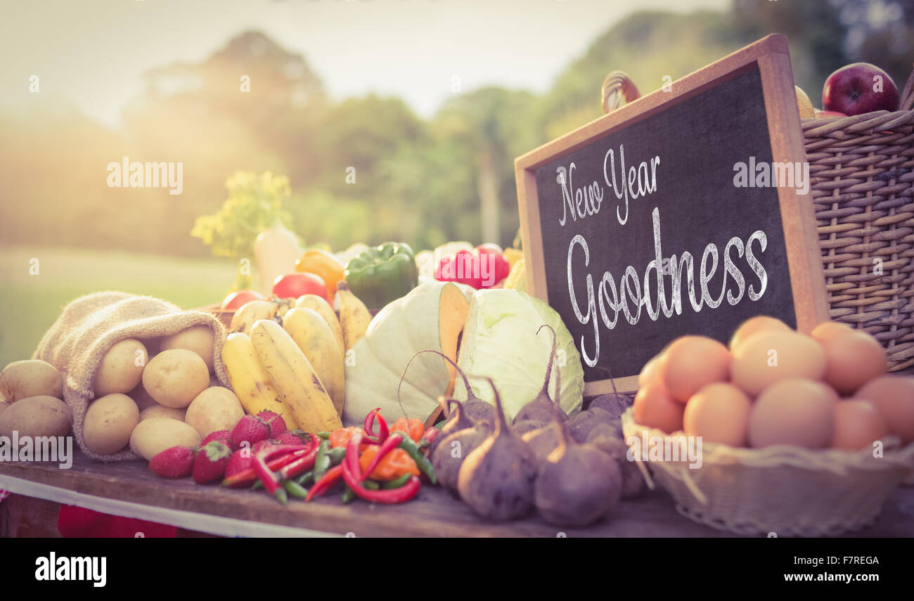 Composite image of new year goodness Stock Photo - Alamy