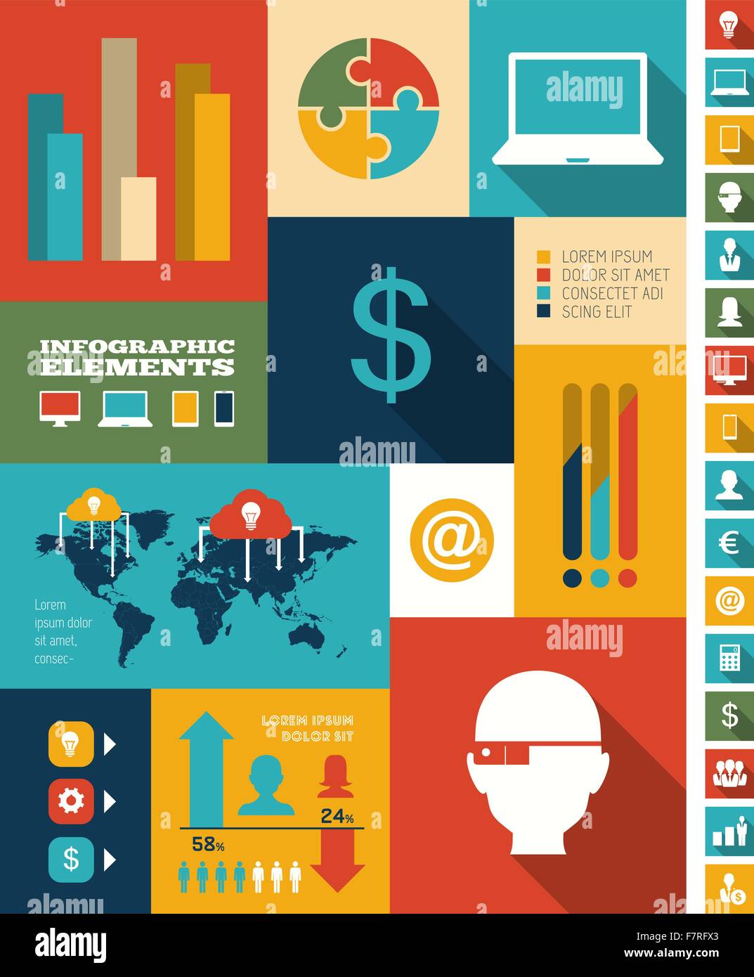 IT Industry Infographic Elements Stock Vector Image & Art - Alamy