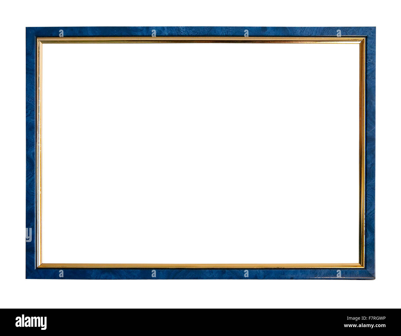 Modern thin blue picture frame, isolated with clipping path Stock Photo ...