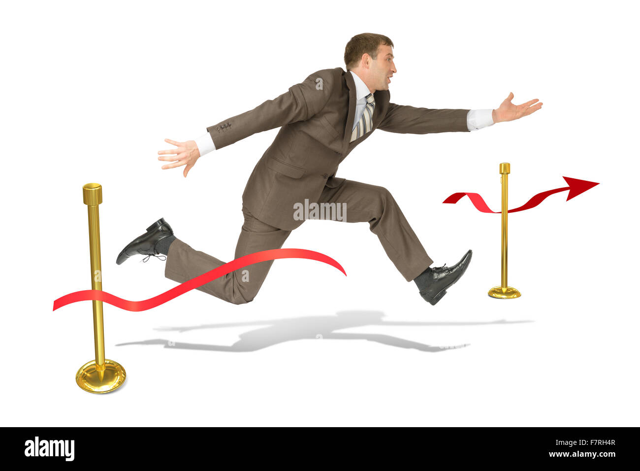 Caucasian business man businessman finish hi-res stock photography and ...