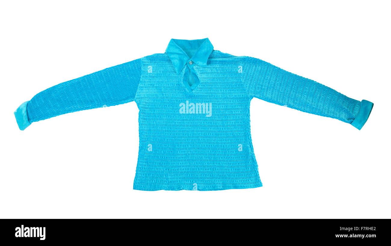 Blue sweater. Isolated on white background with clipping path Stock ...