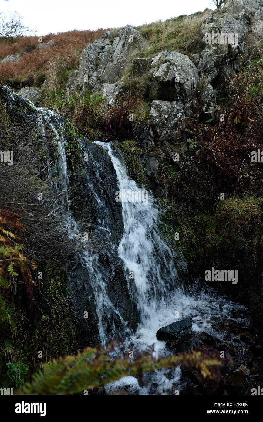 A waterfall in the Carding Mill Valley and the Shropshire Hills ...