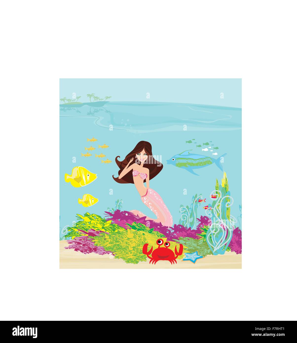 Mermaid Dive Stock Vector Images - Alamy