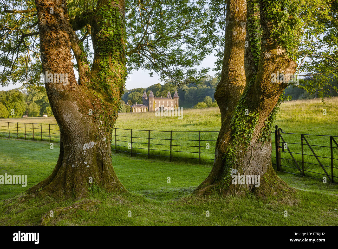 The east front of Newton House at Dinefwr, Carmarthenshire, Wales ...
