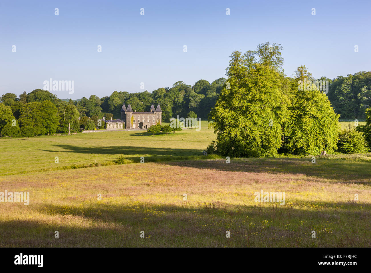 The east front of Newton House at Dinefwr, Carmarthenshire, Wales ...