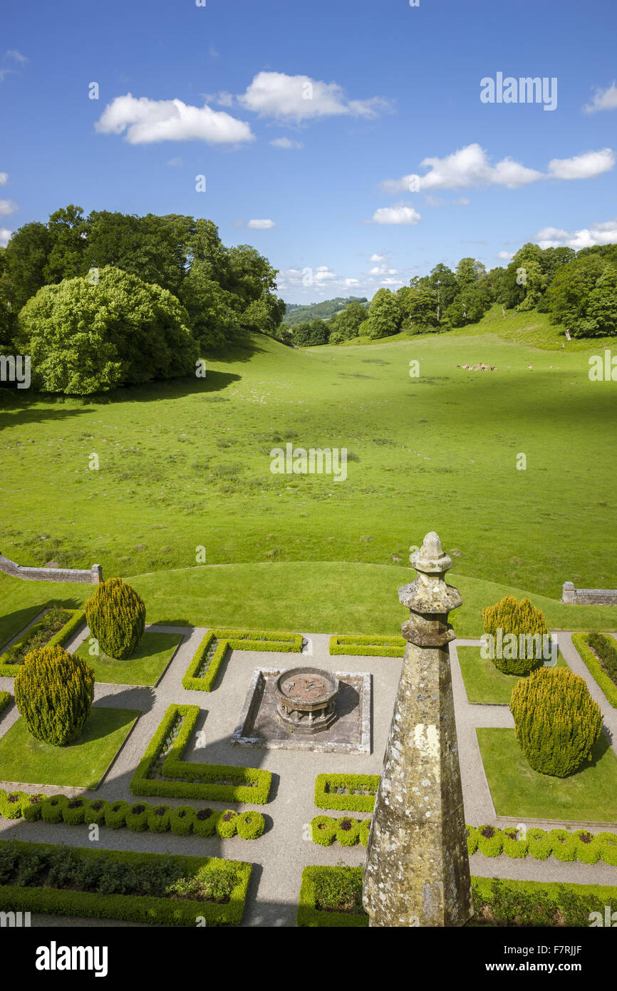 The valley from the roof of Newton House at Dinefwr, Carmarthenshire ...