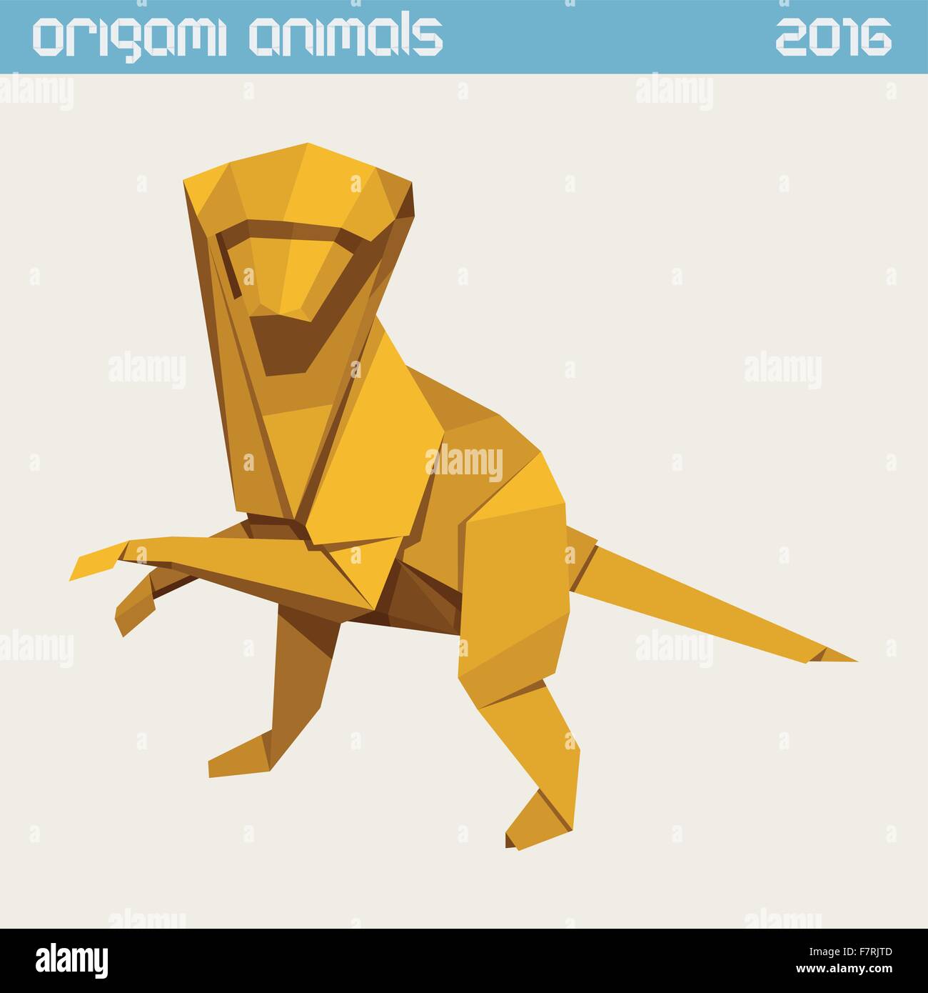 Origami monkey vector vectors hi-res stock photography and images - Alamy