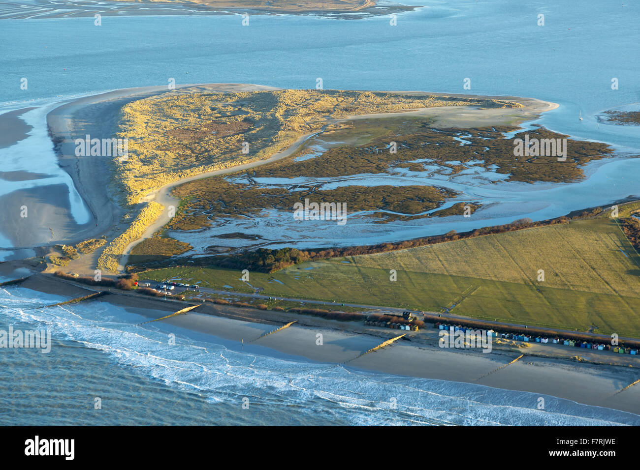 An aerial view of East Head, West Sussex Stock Photo - Alamy