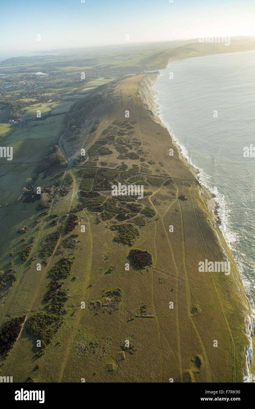An aerial view of Tennyson Down, Isle of Wight Stock Photo - Alamy