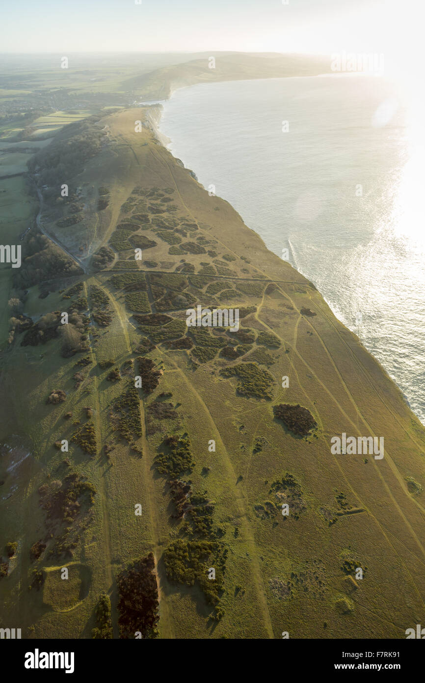 An aerial view of Tennyson Down, Isle of Wight Stock Photo - Alamy