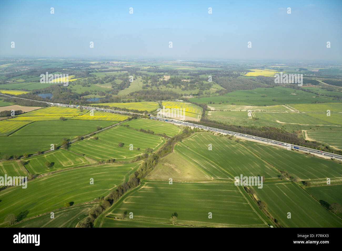 An aerial view of Hardwick Hall, Derbyshire. The Hardwick estate is ...