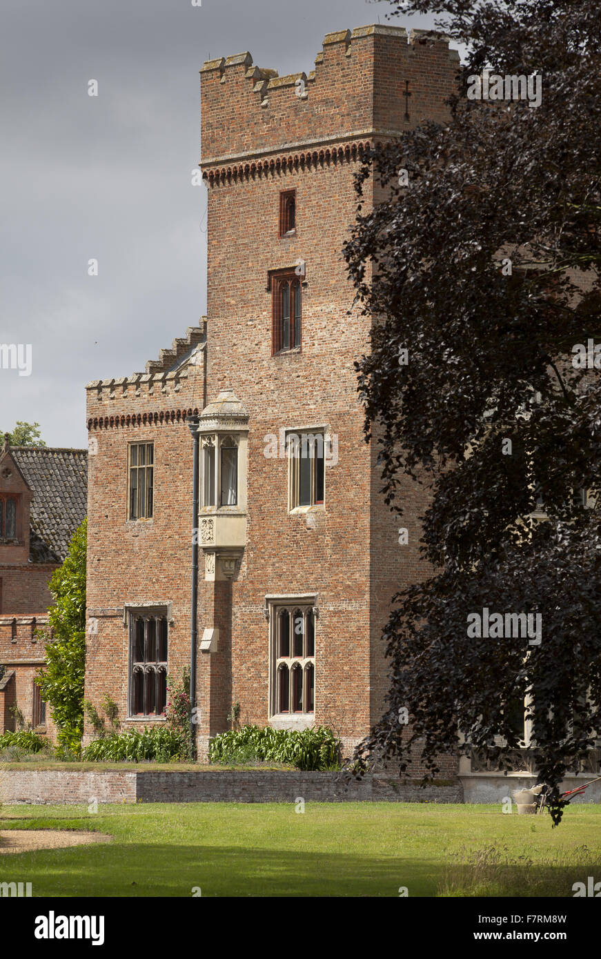 Detail of the exterior of Oxburgh Hall, Norfolk. Oxburgh was built in ...