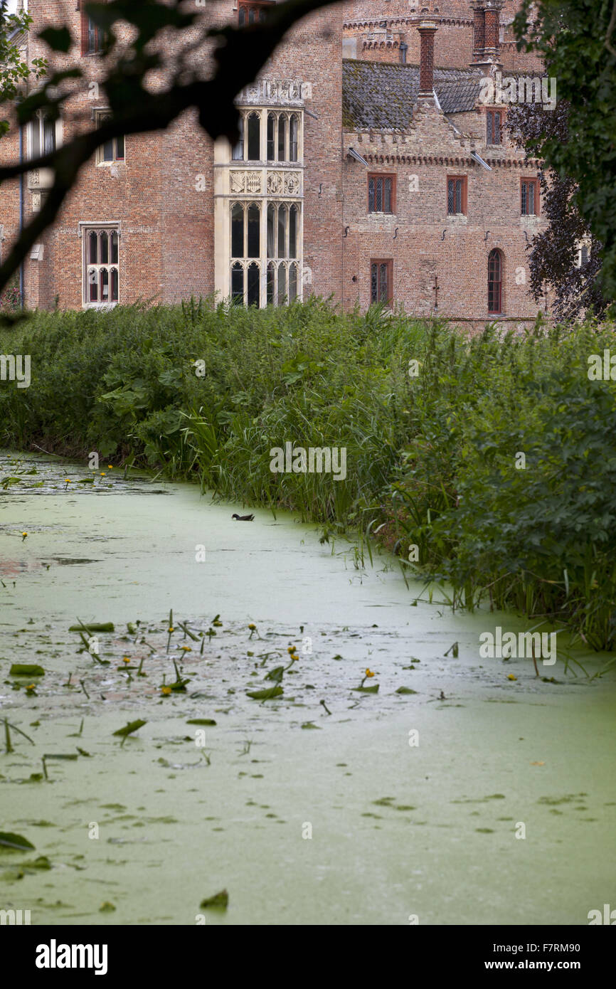 Detail of the exterior of Oxburgh Hall, Norfolk. Oxburgh was built in ...