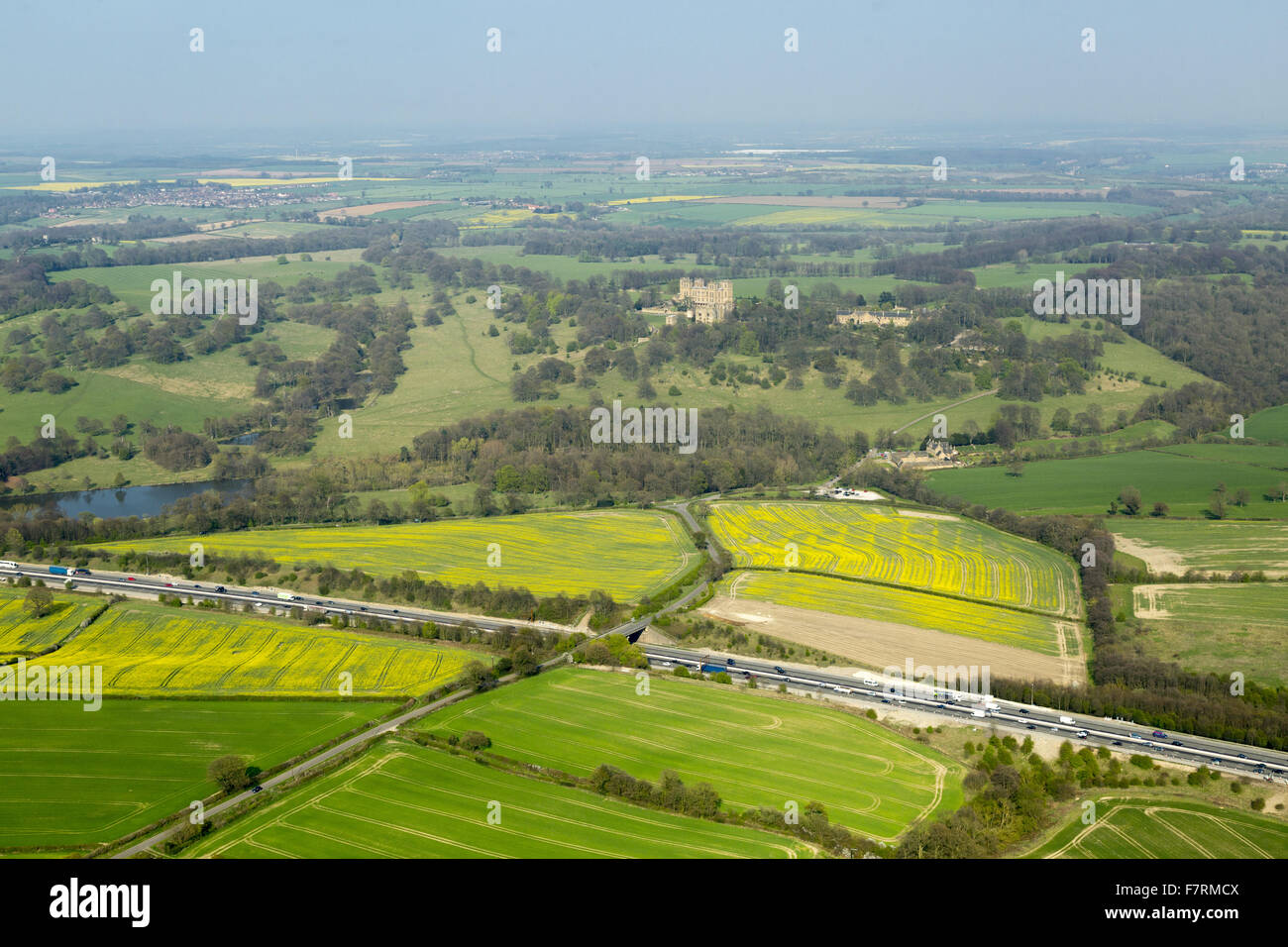 An aerial view of Hardwick Hall, Derbyshire. The Hardwick estate is ...