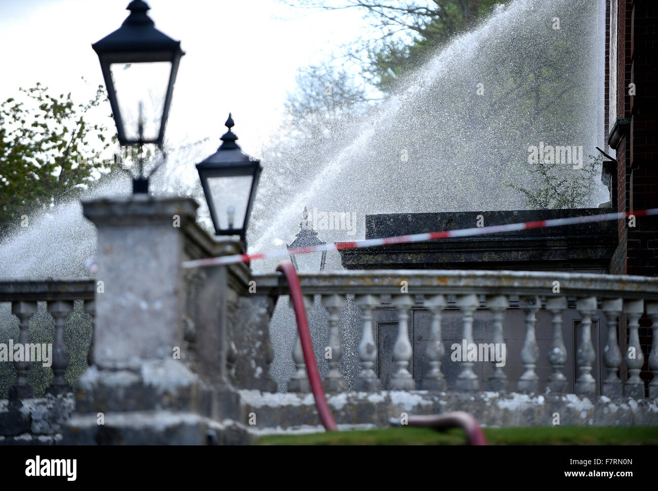 The day after the devastating fire at Clandon Park, Surrey. A fire ...