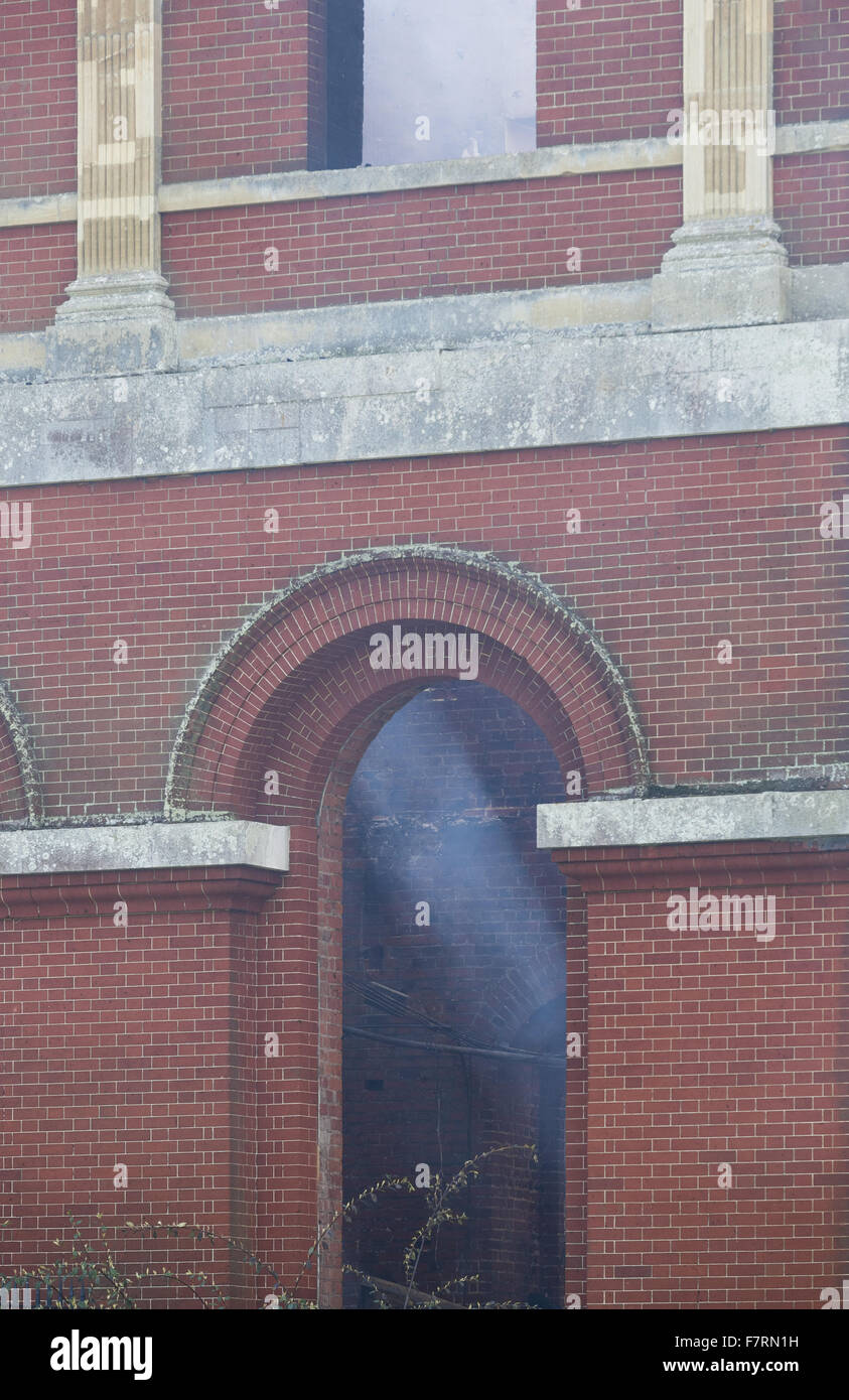 The day after the devastating fire at Clandon Park, Surrey. A fire ...