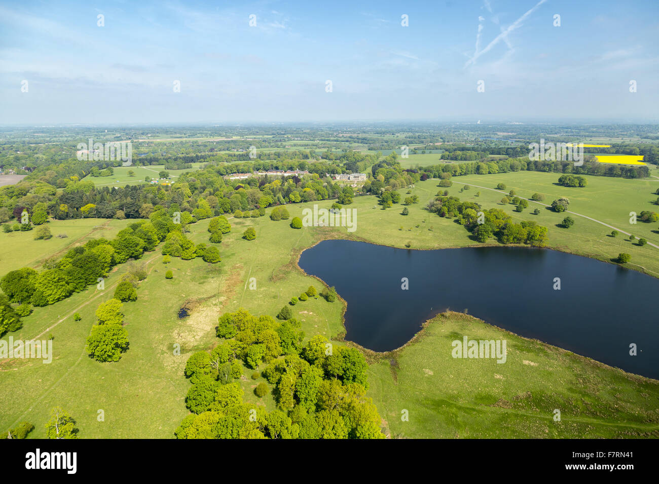 An aerial view of Tatton Park, Cheshire. The early 19th century Wyatt ...