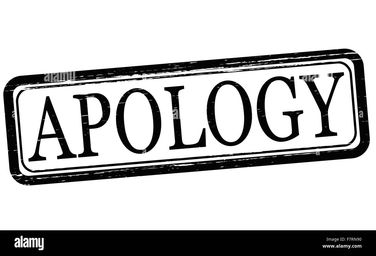 Apology sign hi-res stock photography and images - Alamy