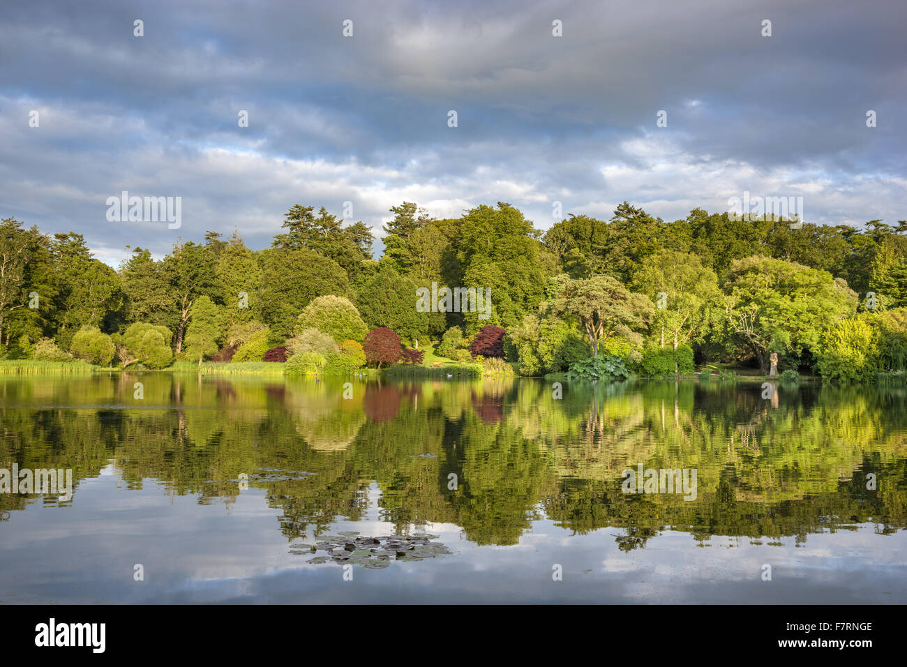 The lake at Mount Stewart, County Down. Mount Stewart has been voted ...