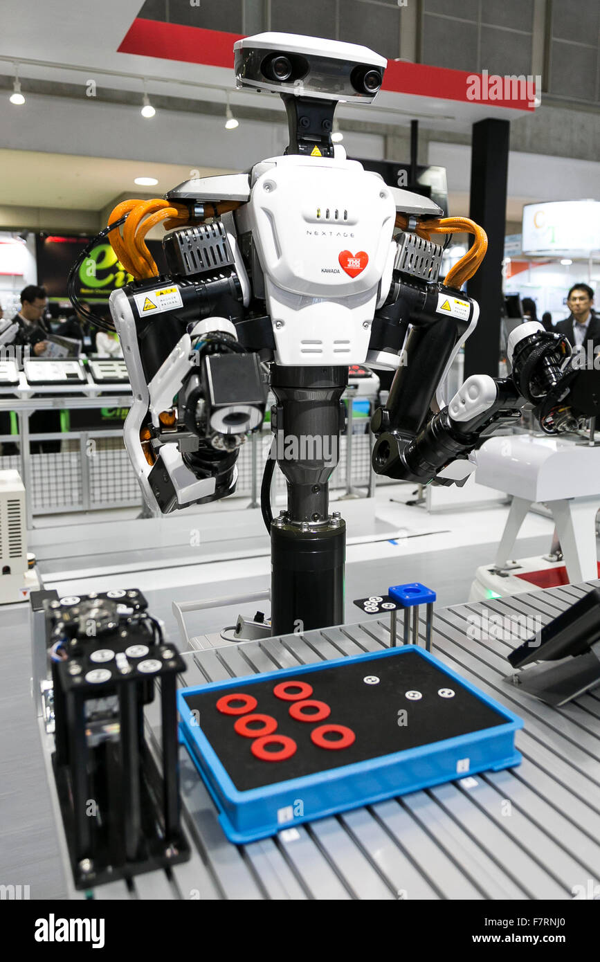 The Next-generation industrial robot NEXTAGE performs at the ...