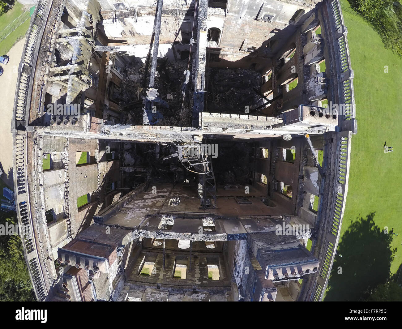 The aftermath of the devastating fire at Clandon Park, Surrey. A fire ...