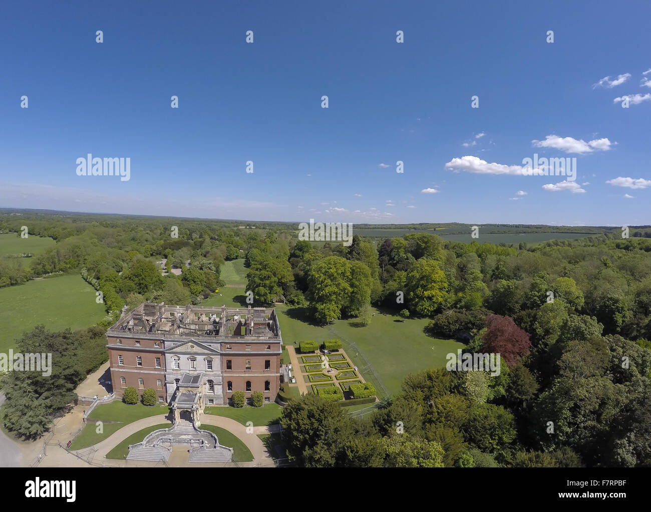 The aftermath of the devastating fire at Clandon Park, Surrey. A fire ...