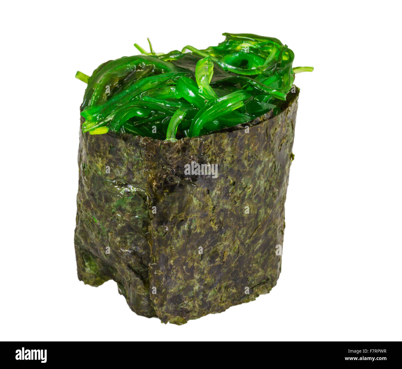 Japanese fresh maki sushi with green seaweed Chuka Stock Photo - Alamy
