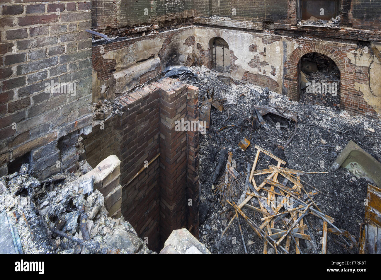 Two weeks after the devastating fire at Clandon Park, Surrey. A fire ...