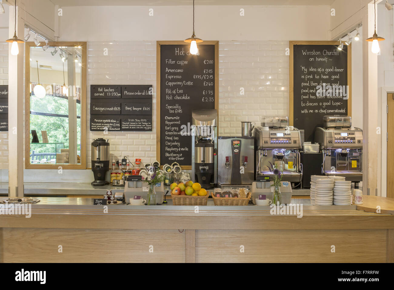 The Landemare cafe at Chartwell, Kent. The cafe is named after Georgina ...