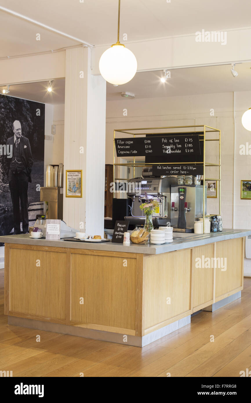 The Landemare cafe at Chartwell, Kent. The cafe is named after Georgina ...