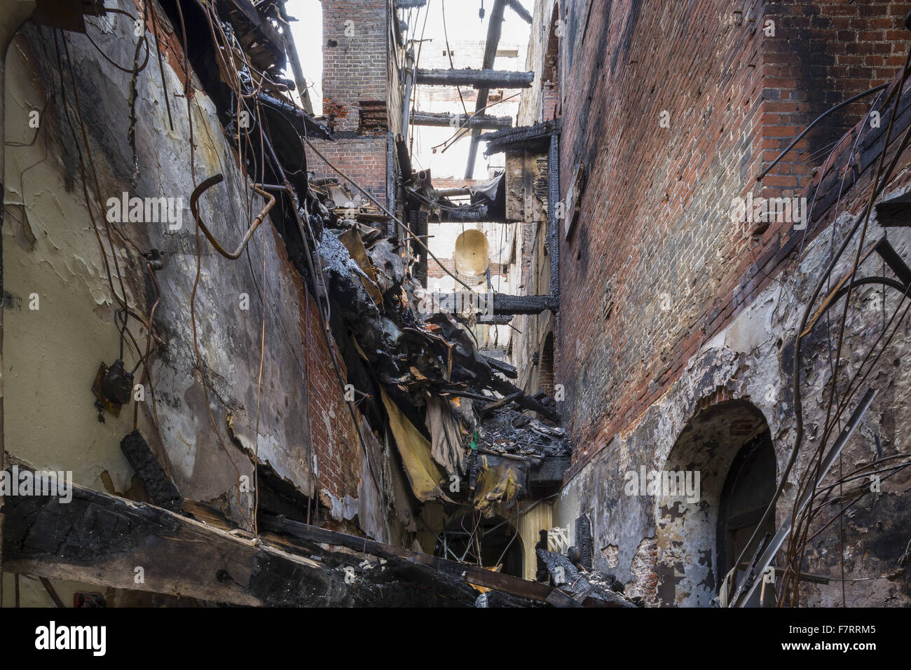Two weeks after the devastating fire at Clandon Park, Surrey. A fire ...