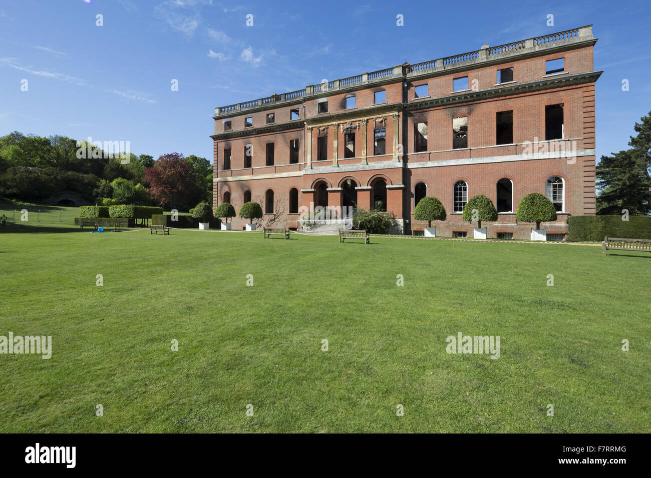 Two weeks after the devastating fire at Clandon Park, Surrey. A fire ...