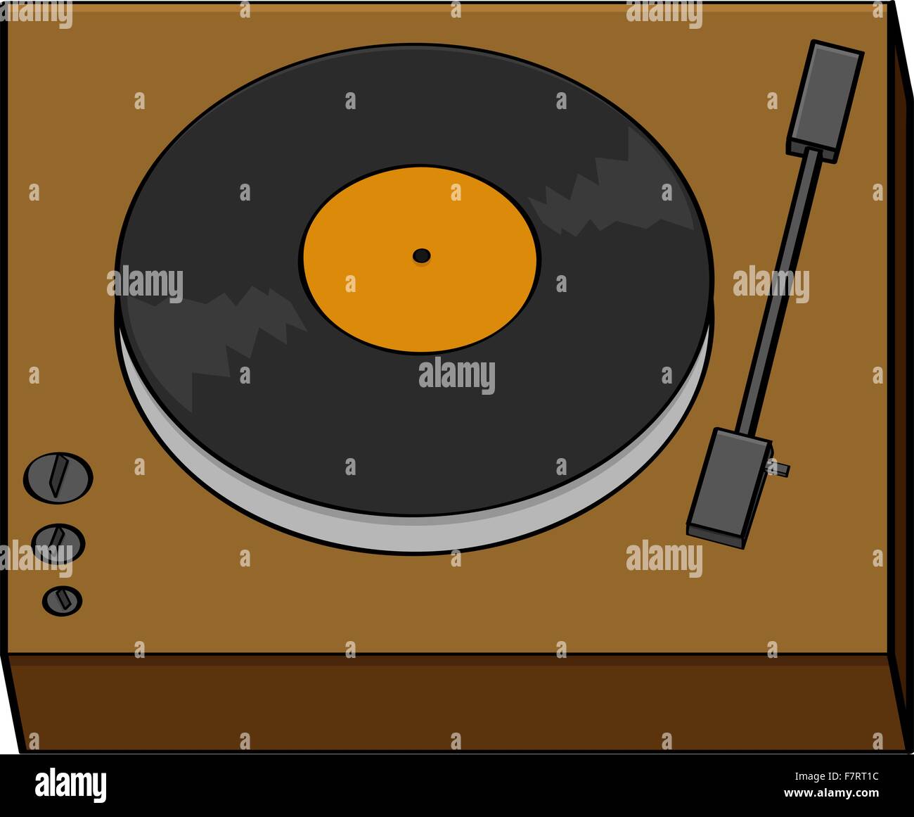 Old turntable Stock Vector Images - Alamy
