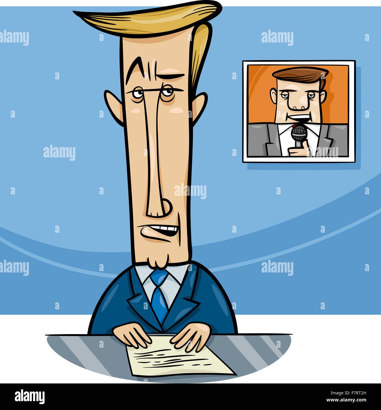 broadcaster on television cartoon Stock Vector Image & Art - Alamy