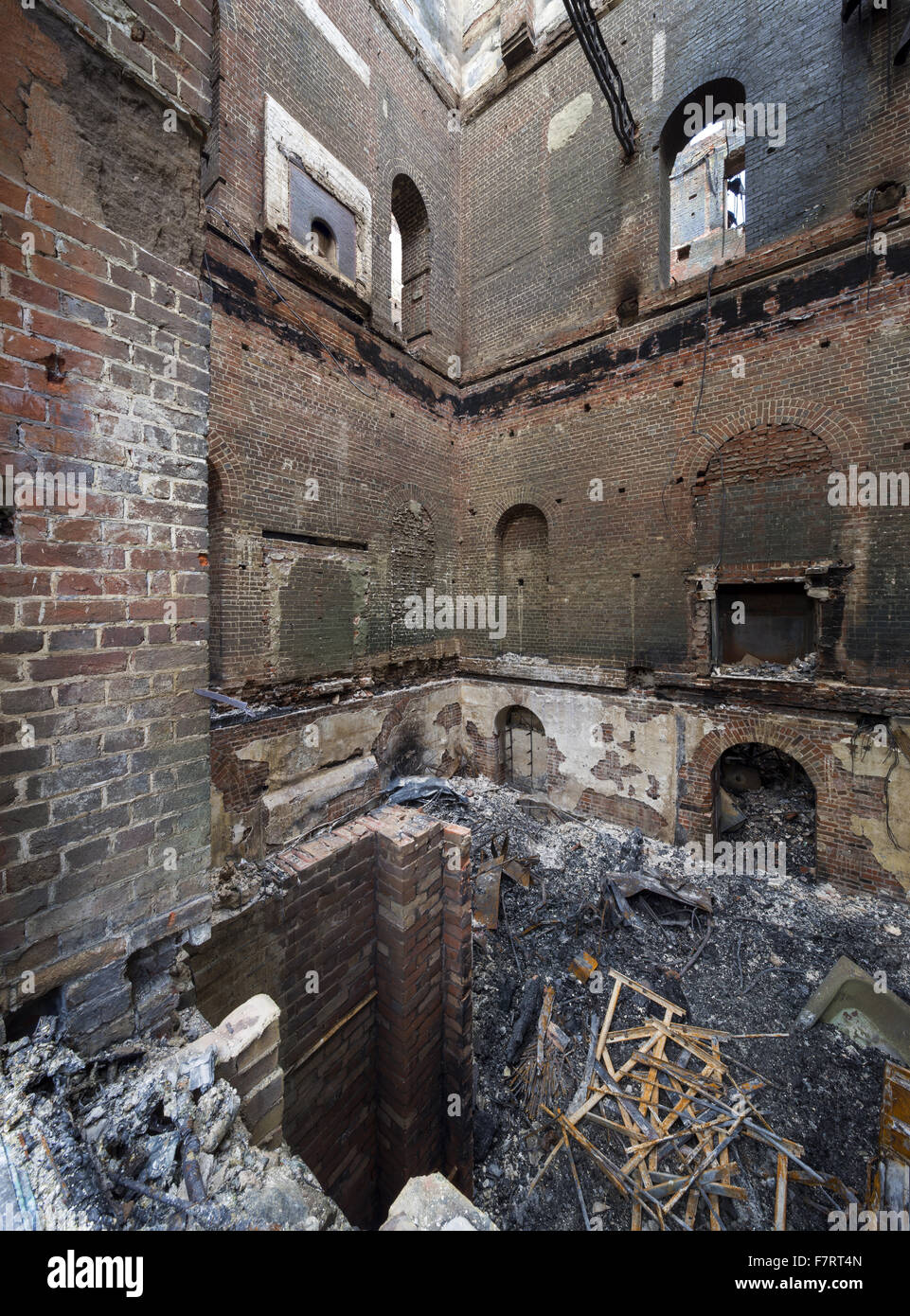 Two weeks after the devastating fire at Clandon Park, Surrey. A fire ...