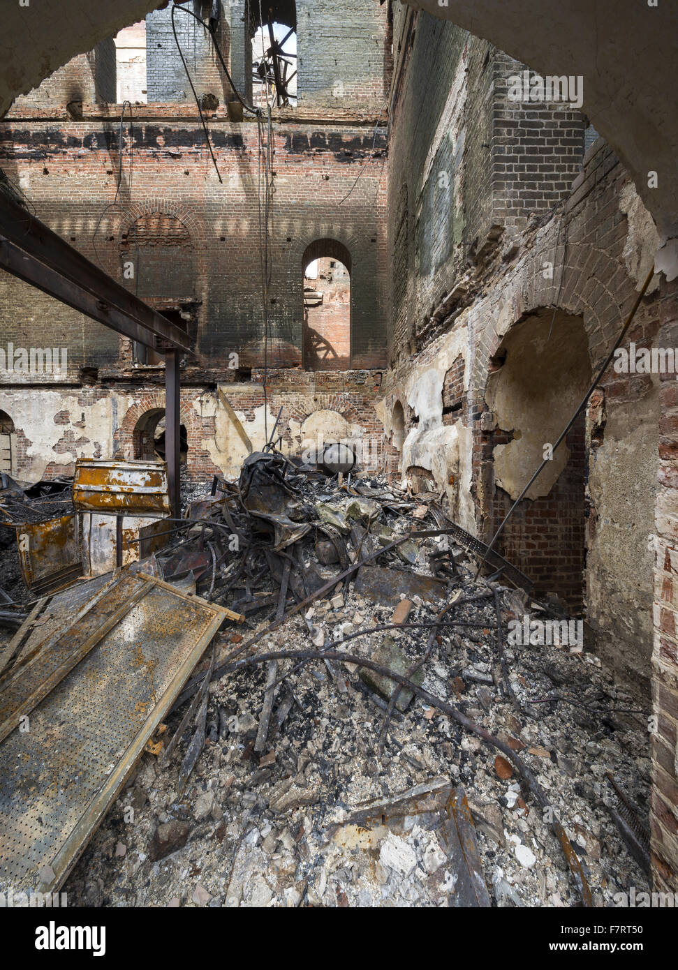 Two weeks after the devastating fire at Clandon Park, Surrey. A fire ...