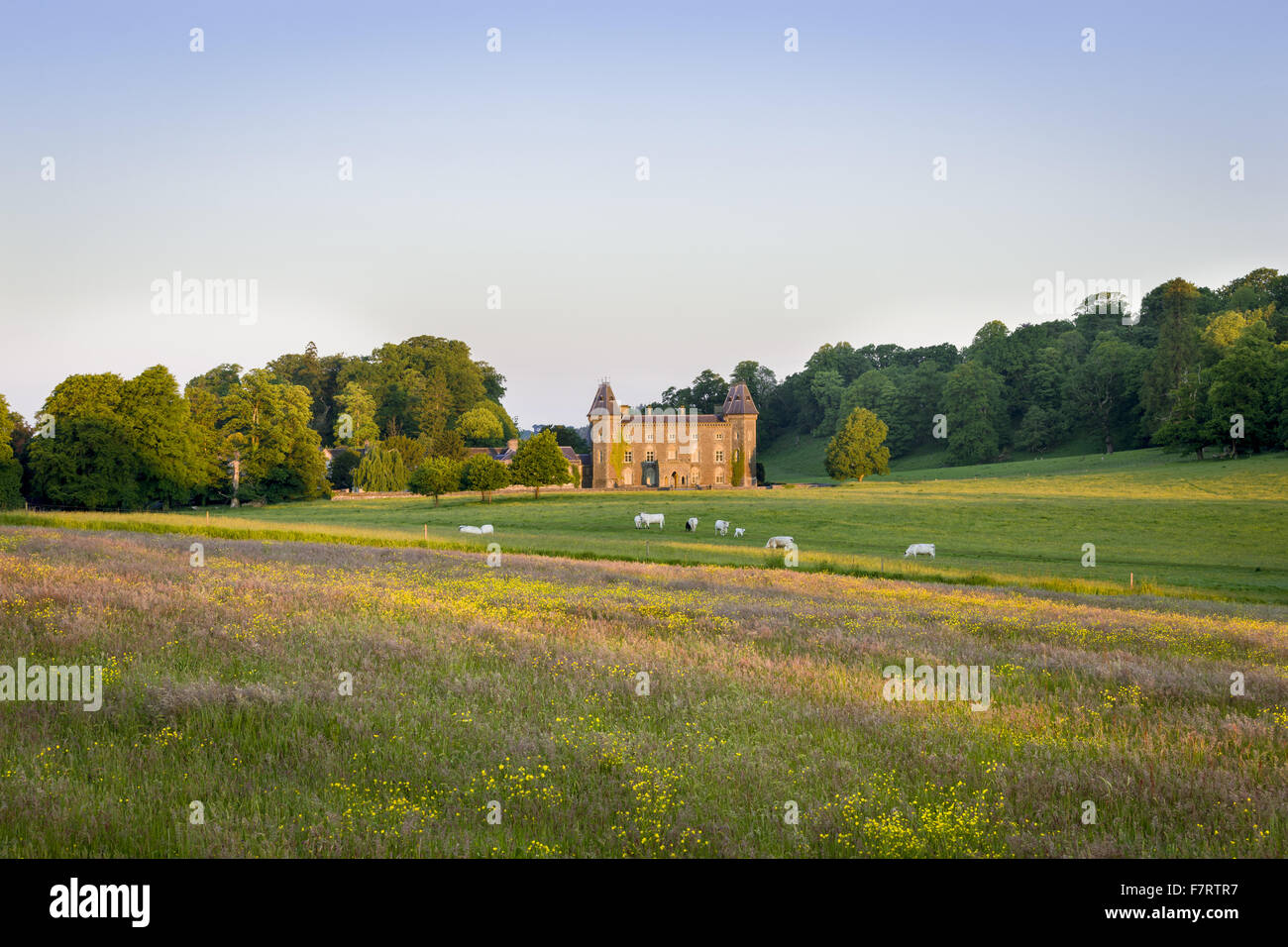 The east front of Newton House at Dinefwr, Carmarthenshire, Wales ...