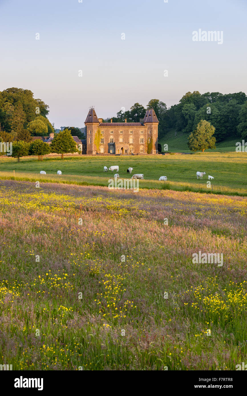 The east front of Newton House at Dinefwr, Carmarthenshire, Wales ...