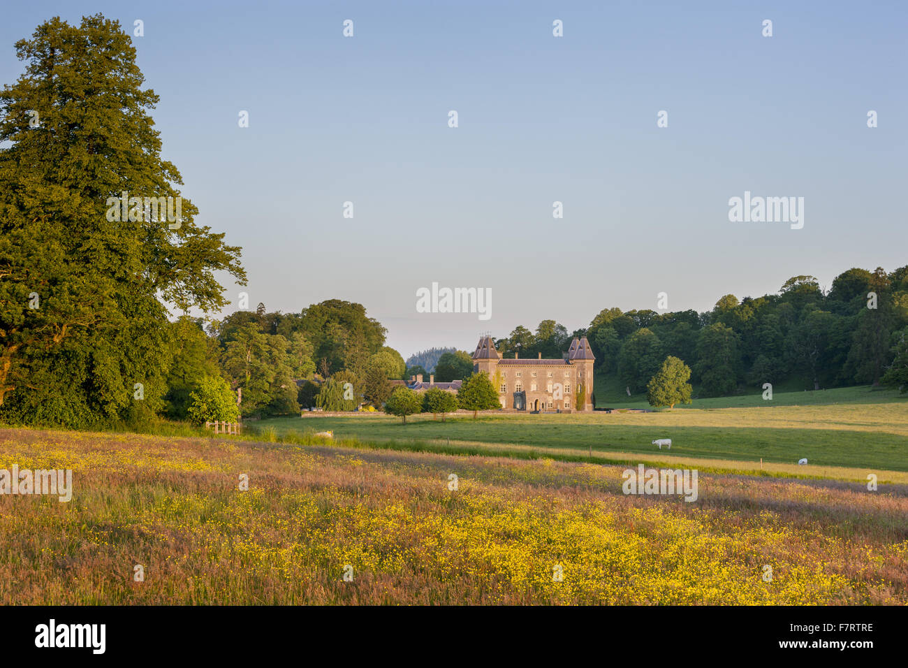 The east front of Newton House at Dinefwr, Carmarthenshire, Wales ...