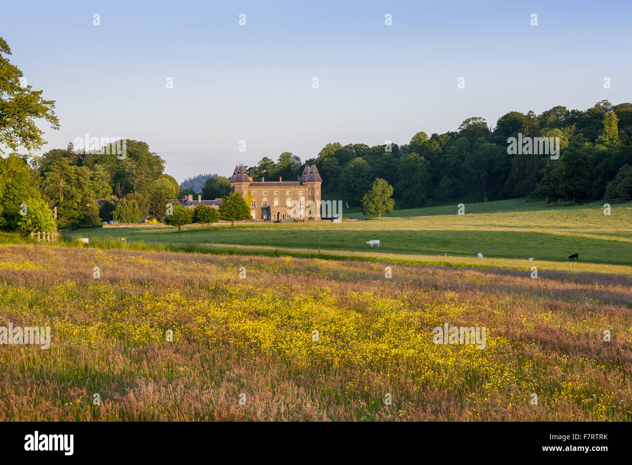 The east front of Newton House at Dinefwr, Carmarthenshire, Wales ...