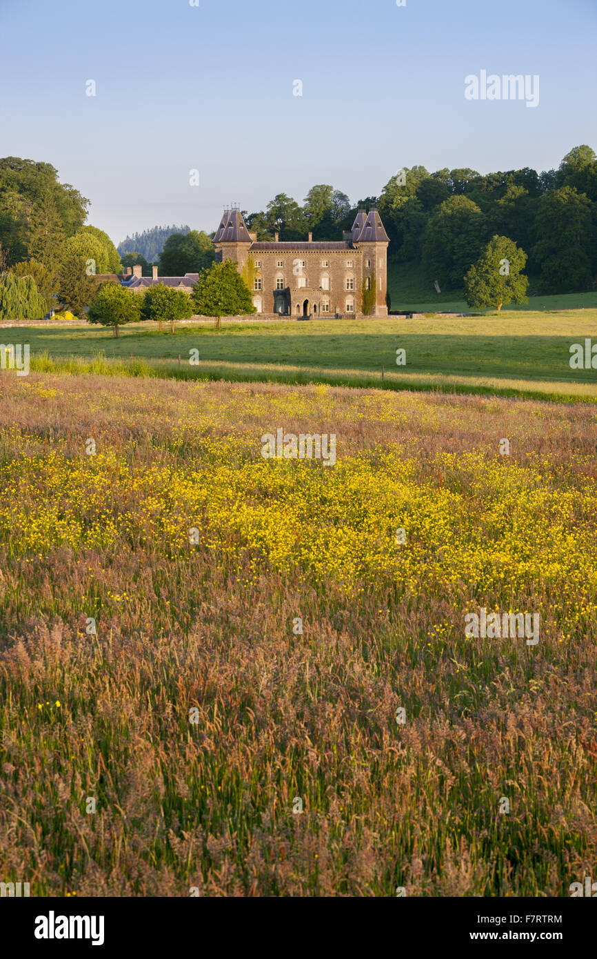 The east front of Newton House at Dinefwr, Carmarthenshire, Wales ...