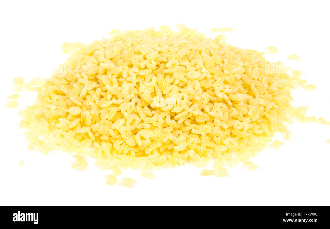 the alphabet pasta Stock Photo - Alamy