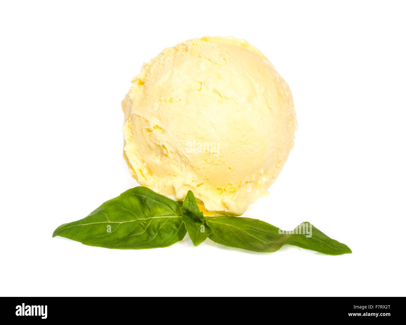 Scoop of lemon ice cream Stock Photo - Alamy