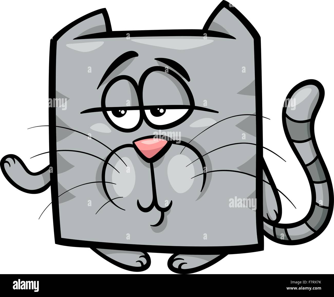 square cat cartoon illustration Stock Vector Image & Art - Alamy
