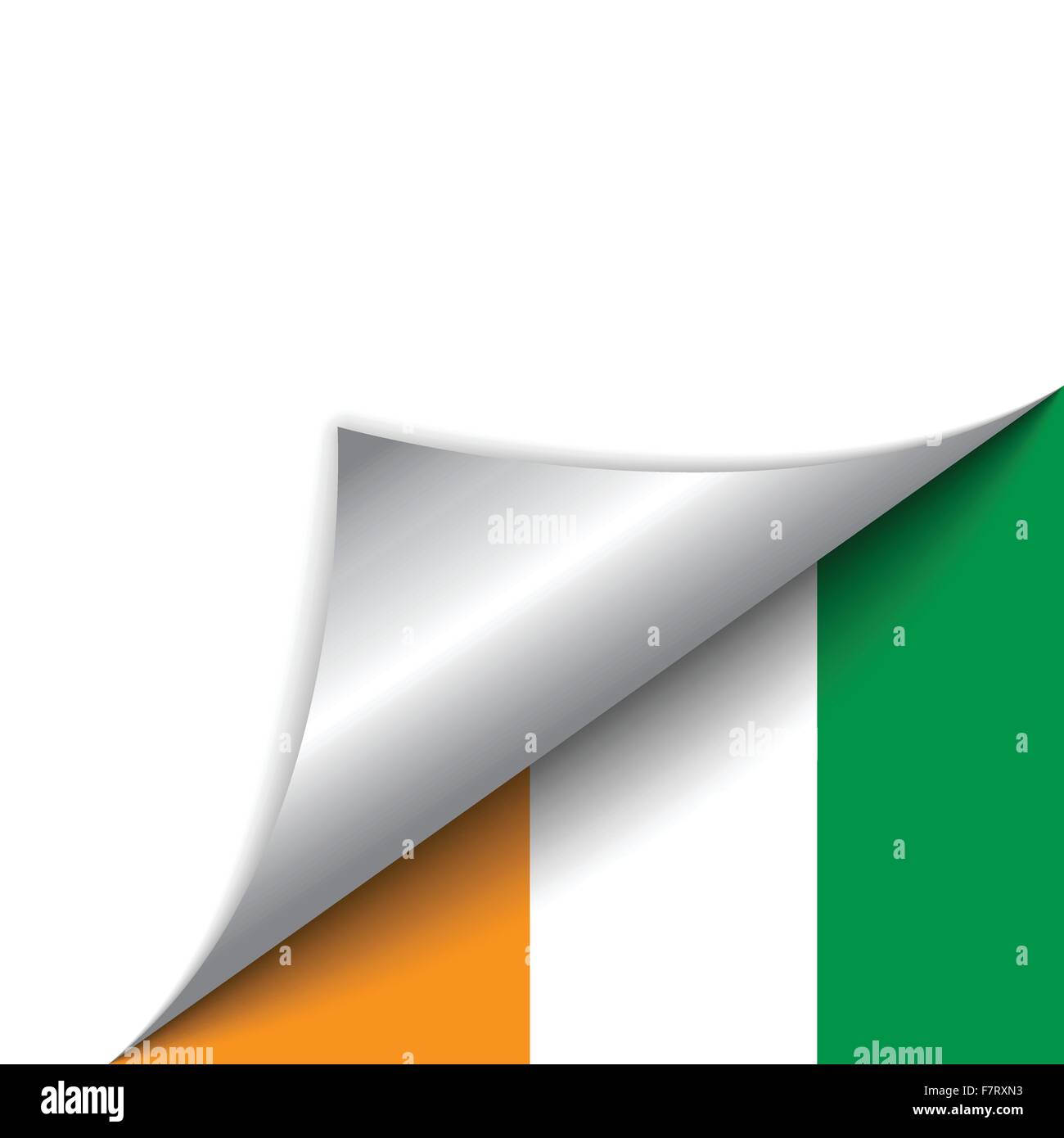 Ireland country flag turning page Stock Vector Images - Alamy