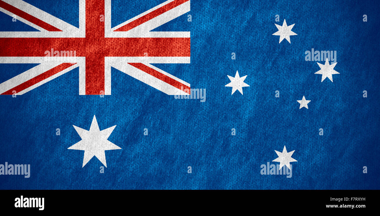 flag of Australia or Australian banner on canvas texture Stock Photo ...