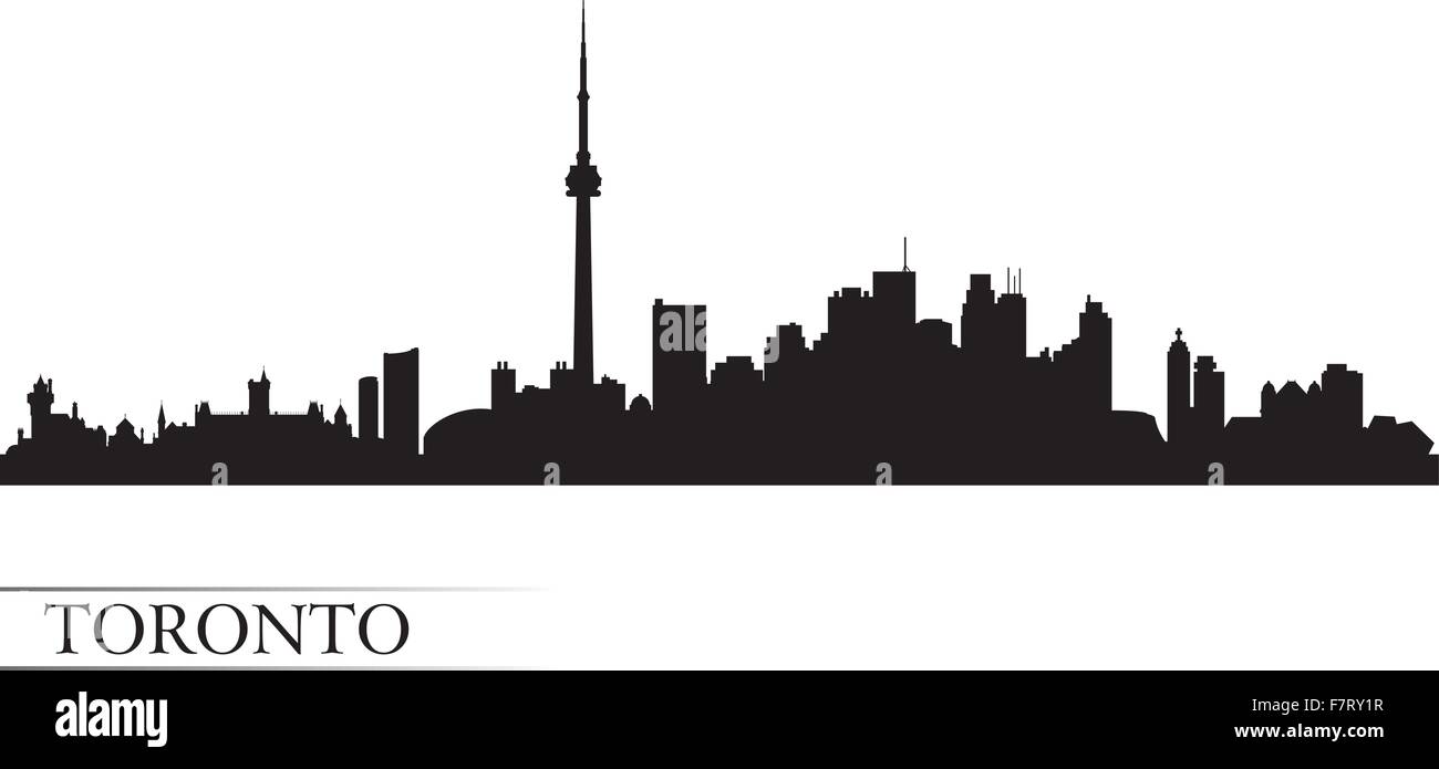 Toronto city skyline silhouette background Stock Vector Image & Art - Alamy