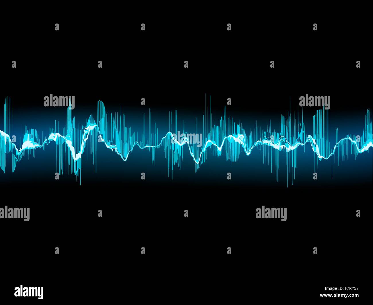 Bright sound wave on a dark blue. EPS 10 Stock Vector Image & Art - Alamy