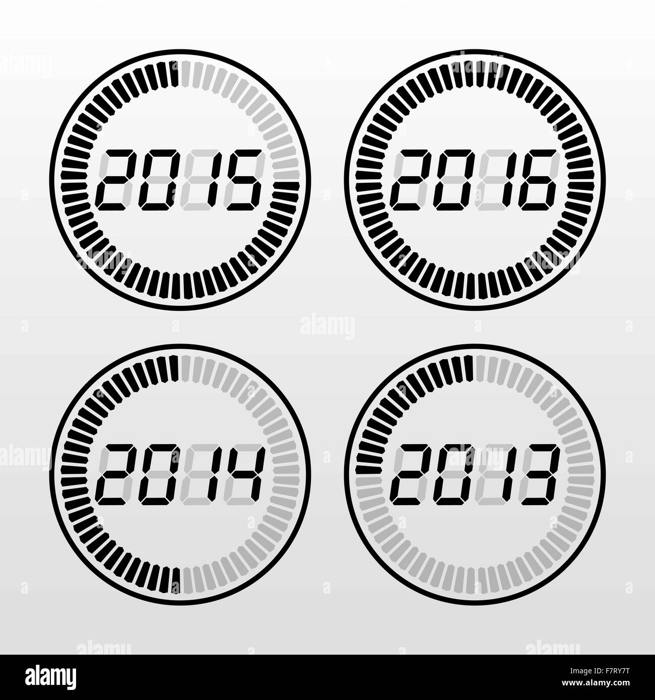 Digital years time icon set Stock Vector Image & Art - Alamy